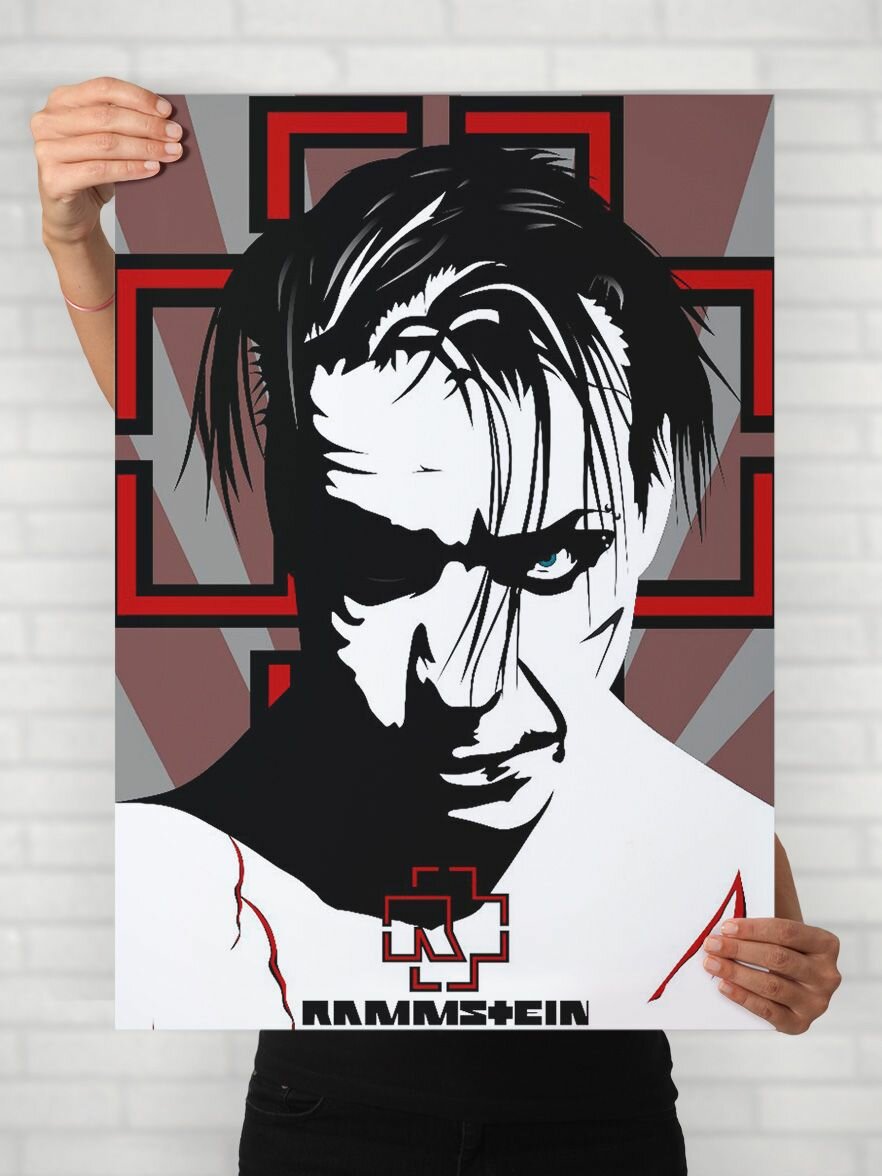 Плакат на стену для интерьера Rammstein (Тилль Линдеманн - Till Lindemann 11) - Постер по музыке и артисту формата A1 (61x84 см)