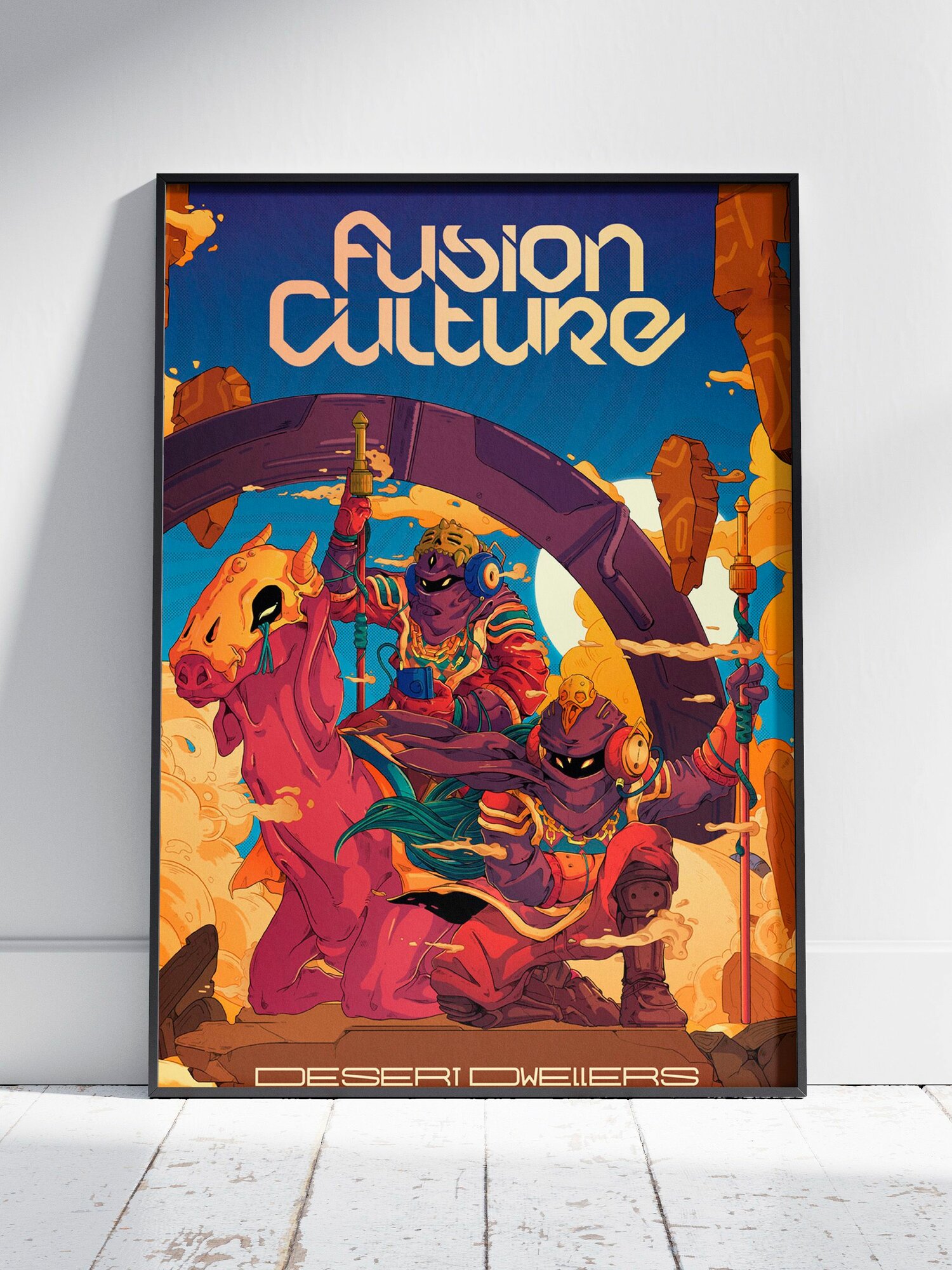 Плакат на стену для интерьера Культурный Фьюжн (Cultural Fusion 3) - Постер по этническому смешению формата A4 (21x30 см)