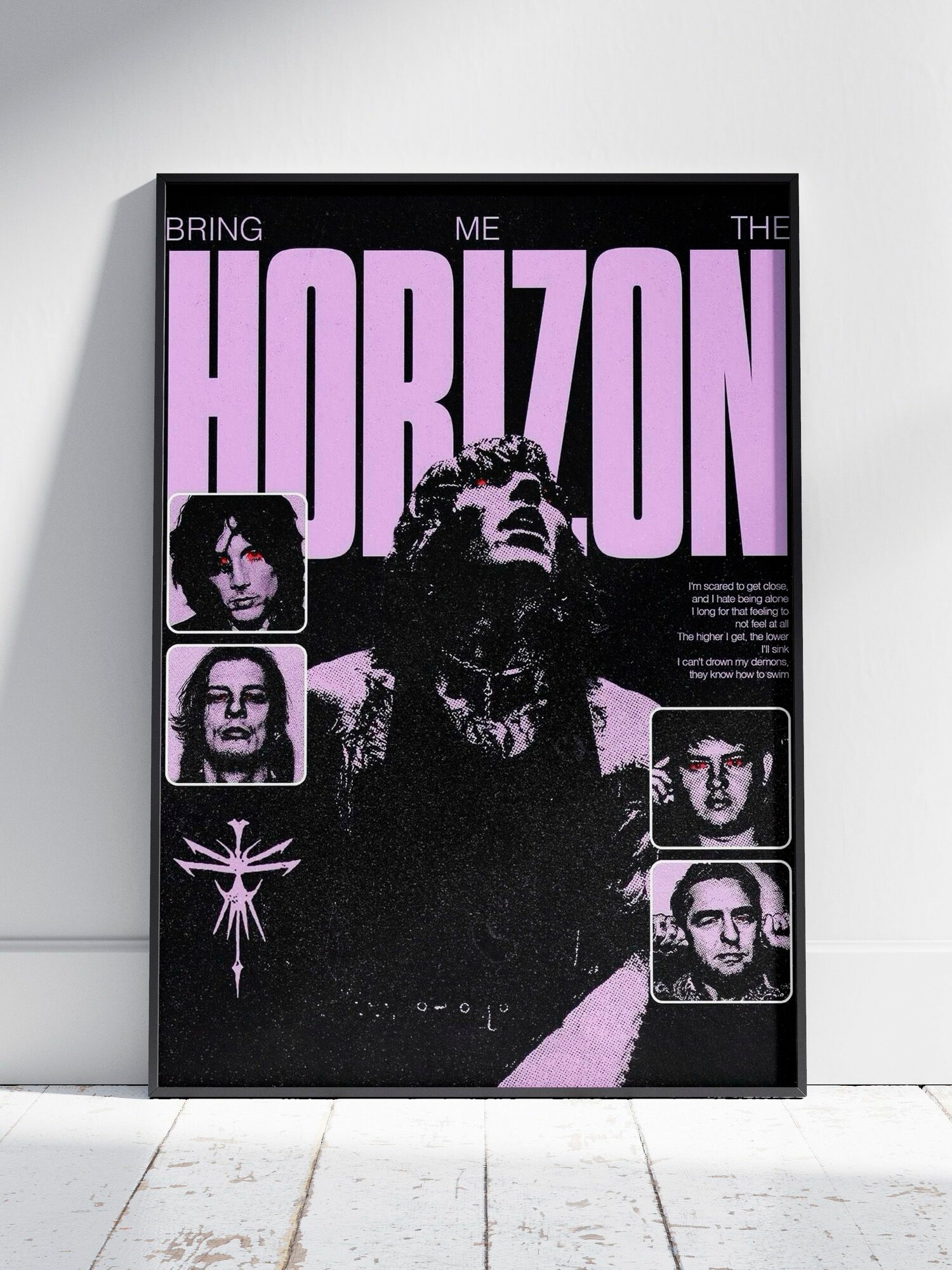Плакат на стену для интерьера Бринг Ми зе Хорайзон (Bring Me The Horizon - BMTH 1) - Постер по музыке и артисту формата A4 (21x30 см)
