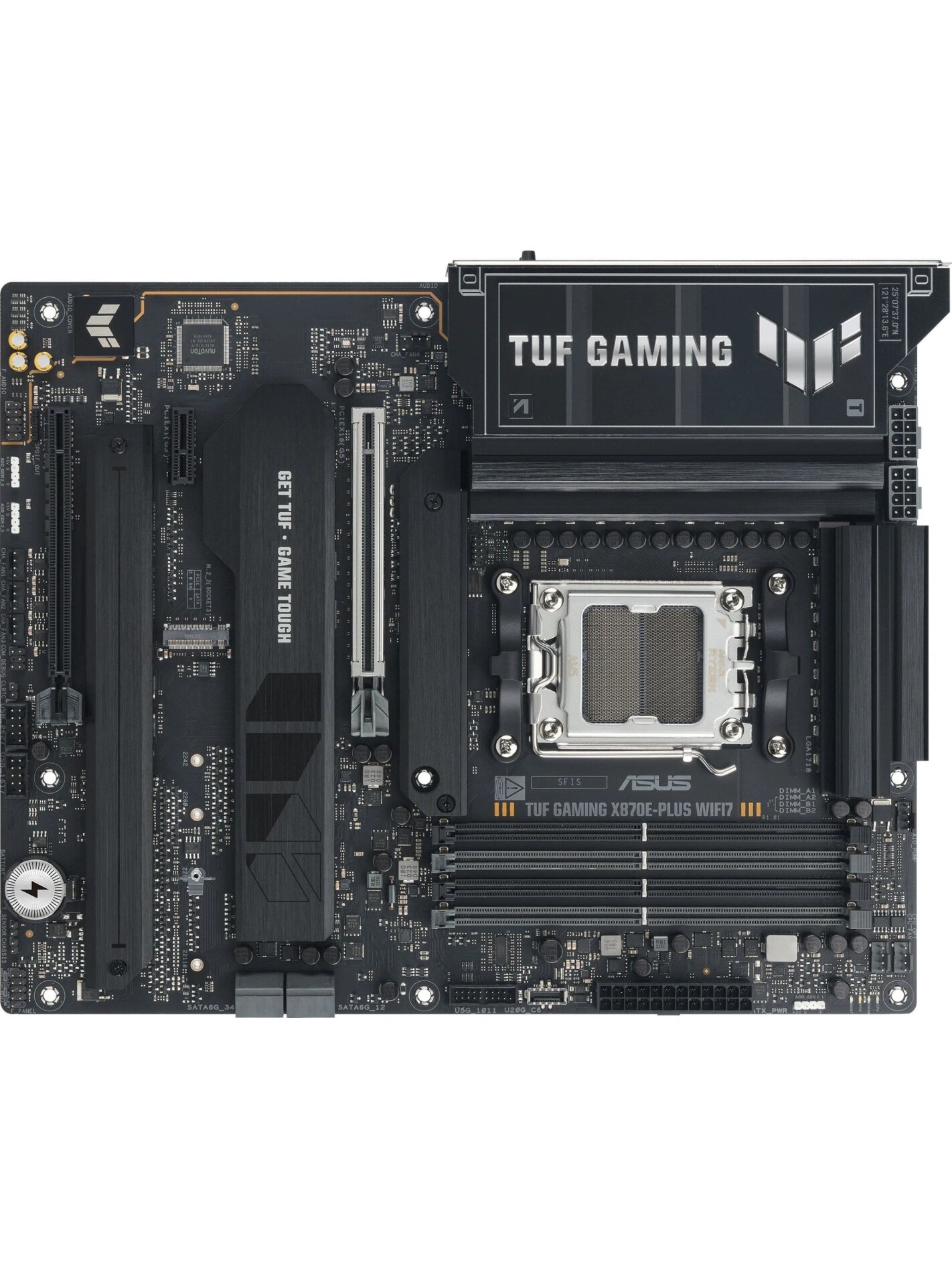 Материнская плата Asus TUF GAMING X870E-PLUS WIFI7 Socket AM5 AMD X870E 4xDDR5 ATX AC`97 8ch(7.1) 2.5Gg RAID+HDMI