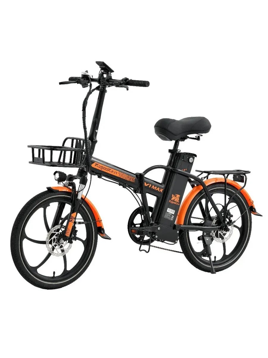 Складной электровелосипед для взрослых Kugoo V1 Max, 48В/13Ач, 350Ватт, 40 КМ/Ч, до 40КМ пробега!