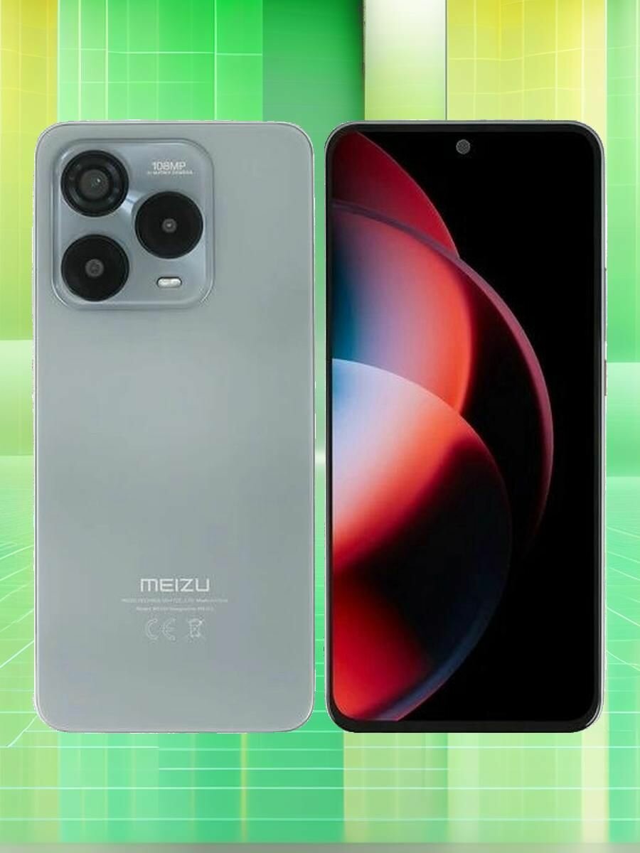 6.78" Смартфон Meizu Note 22 256 ГБ серый ядер - 8x(2.2 ГГц), 8 ГБ, 2 SIM, AMOLED, камера 108+8+2 Мп, NFC