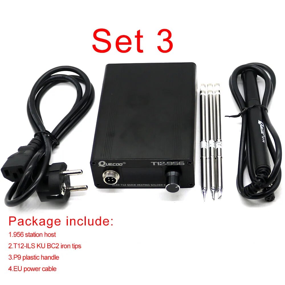 Паяльная станция QUECOO T12-956 SET3, EU Power plug