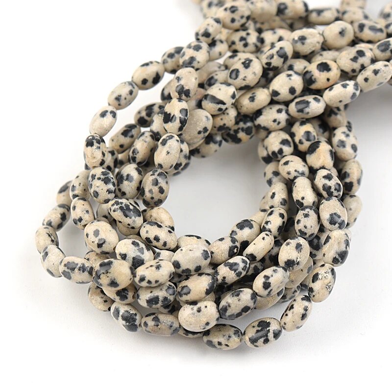 Бусины dalmatian stone spot 8x6 мм