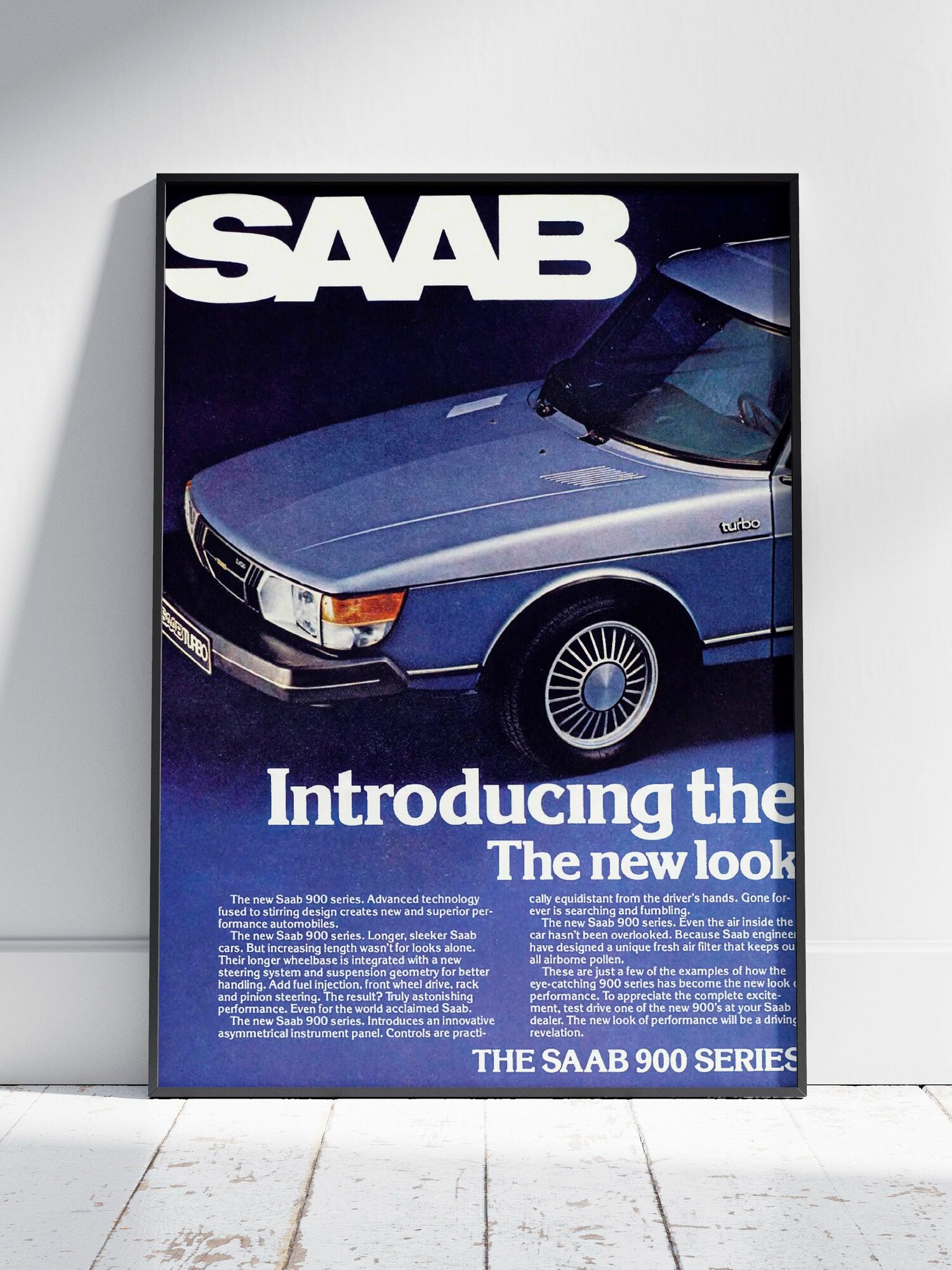 Плакат на стену для интерьера Марки Машин (Сааб - Saab) - Постер по автопроизводителям формата A3 (30x42 см)