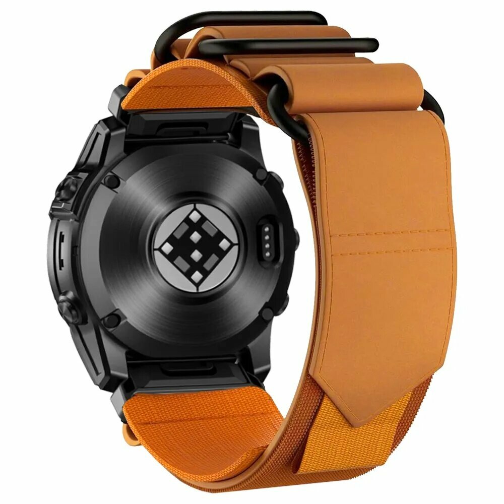 Ремешок для Garmin Fenix 8 Pro (51 мм) Epix 7X 6X 5X Plus Tactix Quatix Enduro 3, кожаный + нейлоновый, сменный браслет, QuickFit 26 мм