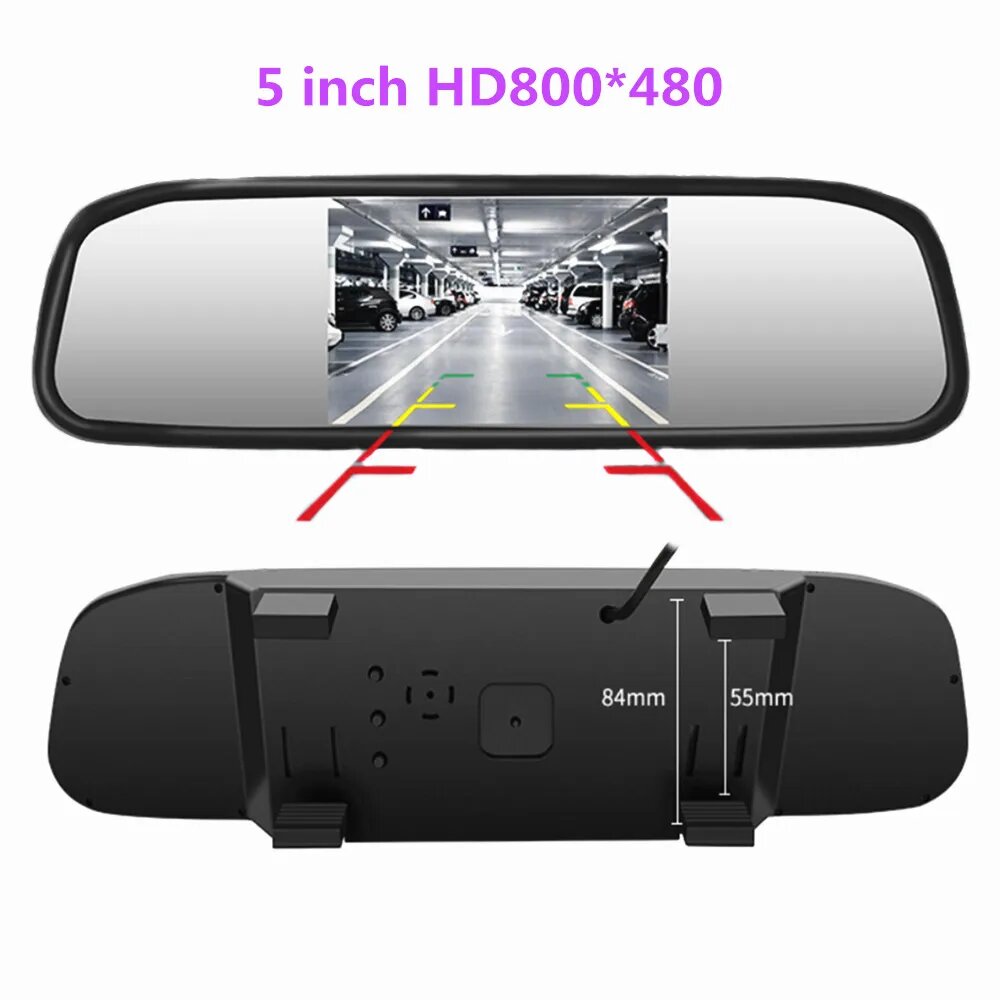 Зеркало заднего вида с монитором 5" HD 800*480, Monitor only