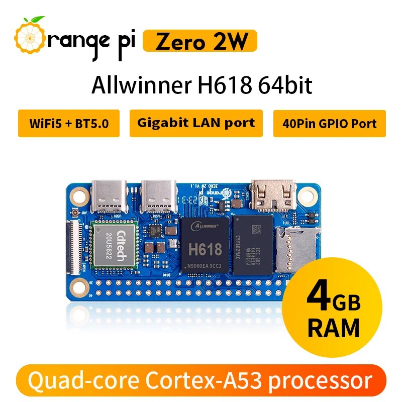 Orange Pi Zero 2W, Option 1, 4GB RAM — фото 1