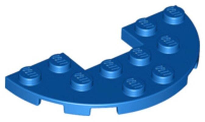Деталь Lego 18646 Plate, Round Half 3 x 6 with 1 x 2 Cutout