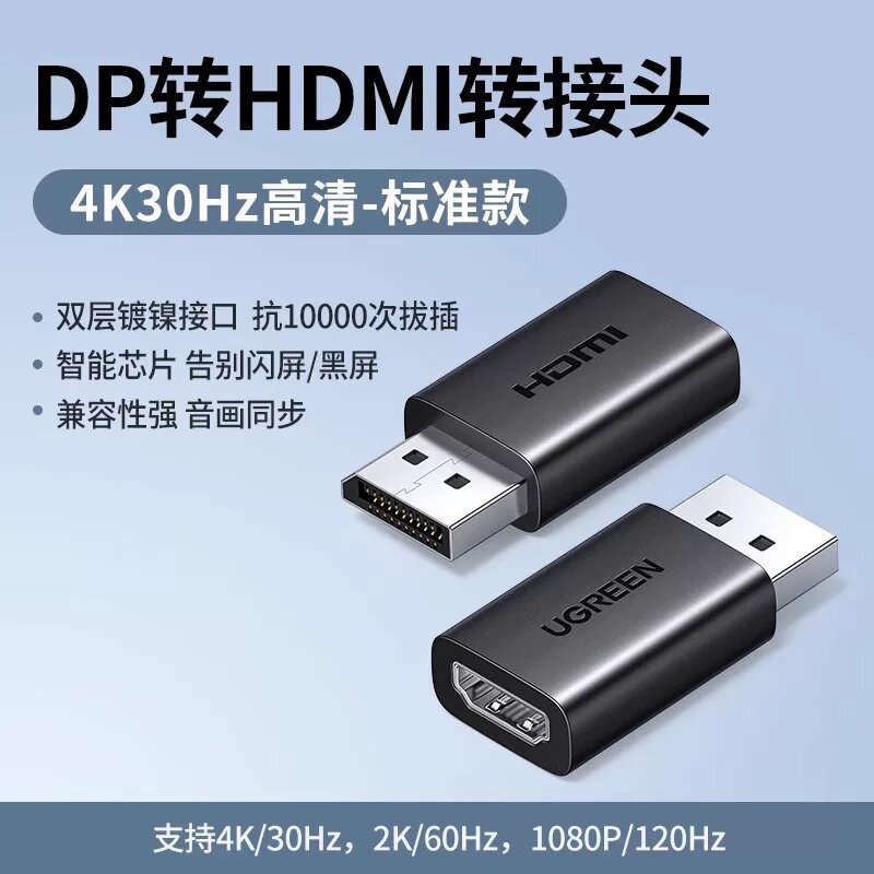 Адаптер Greenlink DP-HDMI, кабель высокой четкости 4K, подключение видеокарты компьютера, интерфейс HDMI, проектор,
