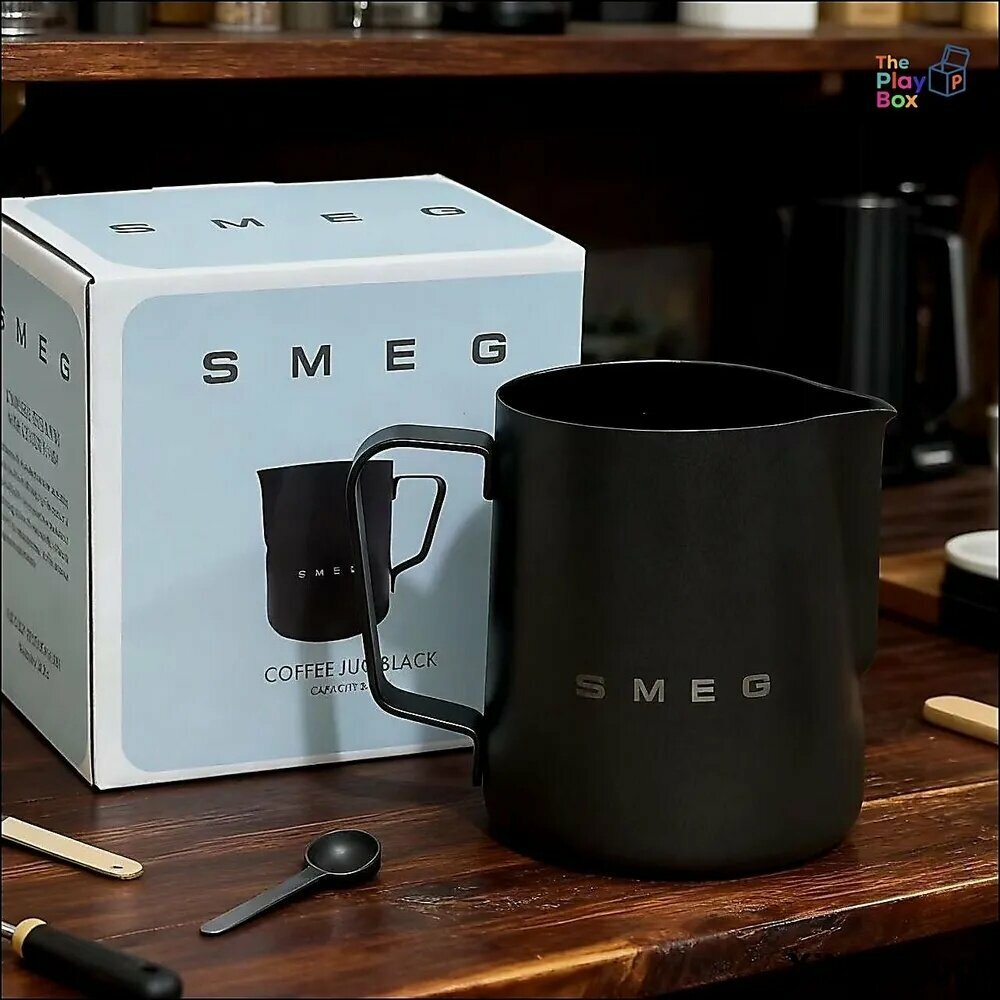 Кувшин для кофе SMEG черный, 350 мл, для латте-арт и бариста
