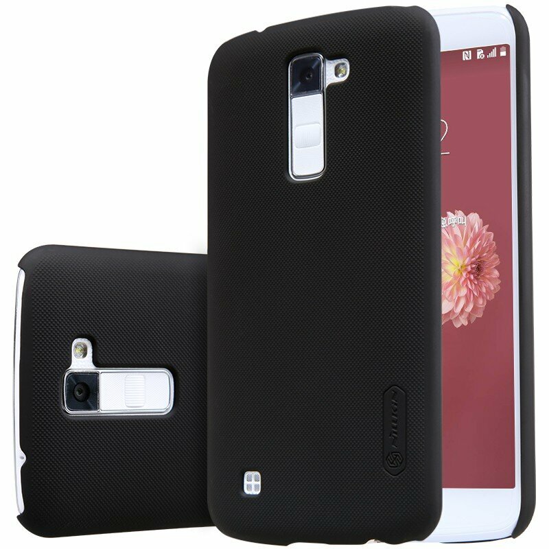 Накладка Nillkin Frosted Shield для LG K10 (K410/K430) черная + пленка