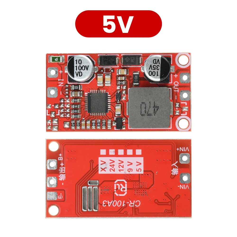 Понижающий DC-DC модуль 12-100В до 5В, 3А, Color: 5V