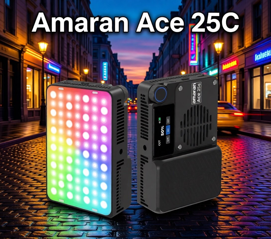 Осветитель Amaran Ace 25C, светодиодный, питание от аккумулятора и USB-С, регулировка яркости