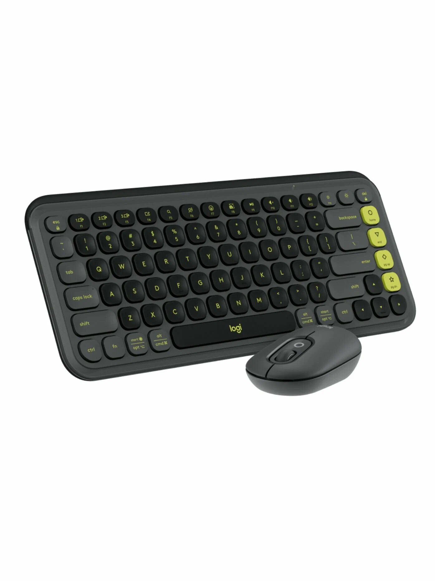 Logitech Комплект мышь + клавиатура беспроводная POP Icon Combo, Английская раскладка, черный