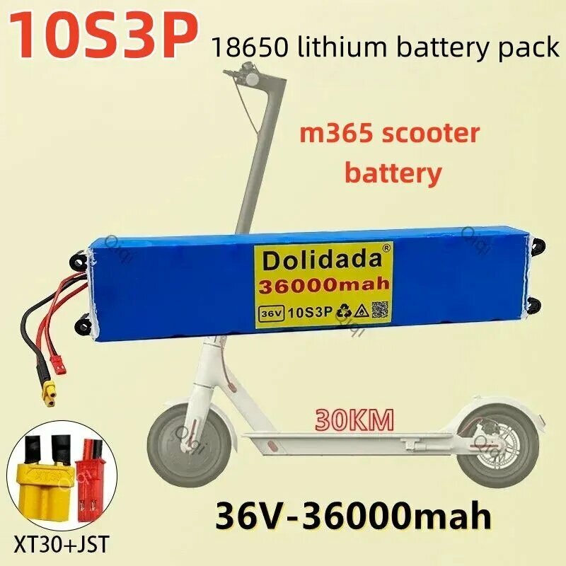 10S3P 36V 36000mAh аккумулятор для электрического скутера сумка 18650 аккумулятор M365 литий-ионный аккумулятор для электрического скутера самокат