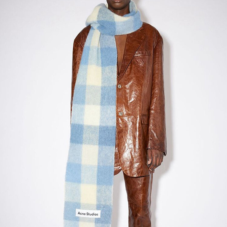 Шарф Acne Studios для мужчин, синий — фото 1