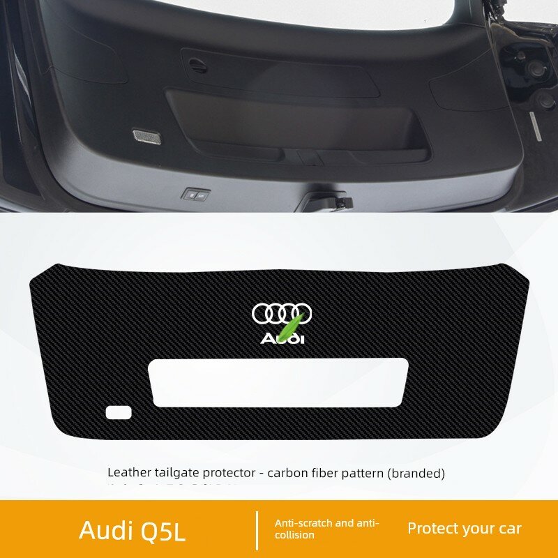 Audi Q5L коврик для пола задней двери карбоновая текстура с логотипом, защита салона для моделей 2017-2023
