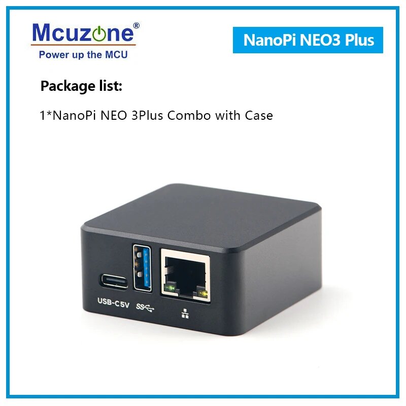 NanoPi NEO3 Plus Combo с кейсом, 2GB eMMC