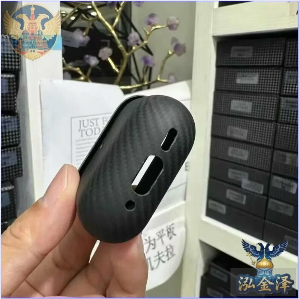 Эксклюзивный чехол из аутентичного карбона для Airpods 4, ультратонкий и защитный-JX
