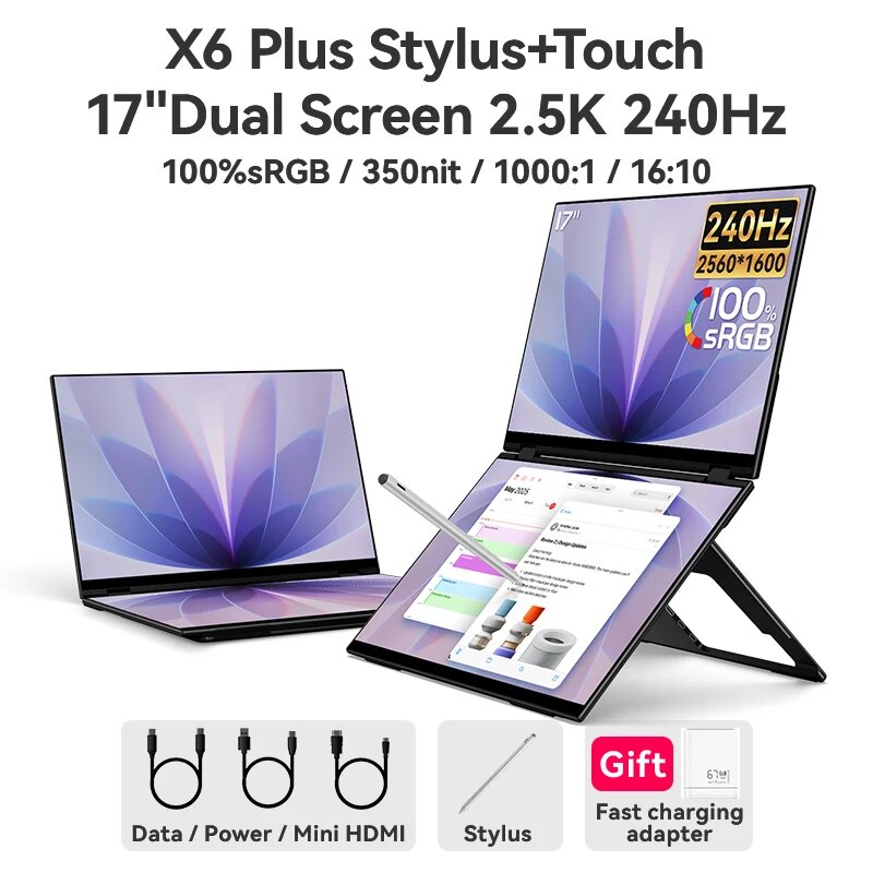 X6 Plus Stylus+Touch 17" Dual Screen 2.5K 240Hz