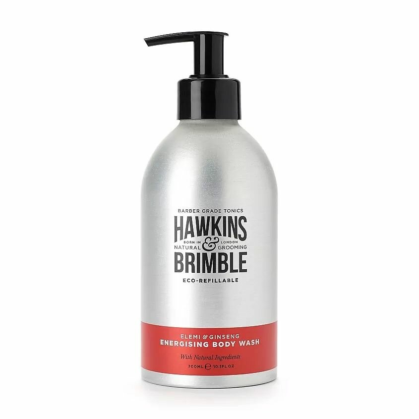 HAWKINS & BRIMBLE Гель для душа тонизирующий в многоразовом флаконе Elemi & Ginseng Body Wash 300 мл.