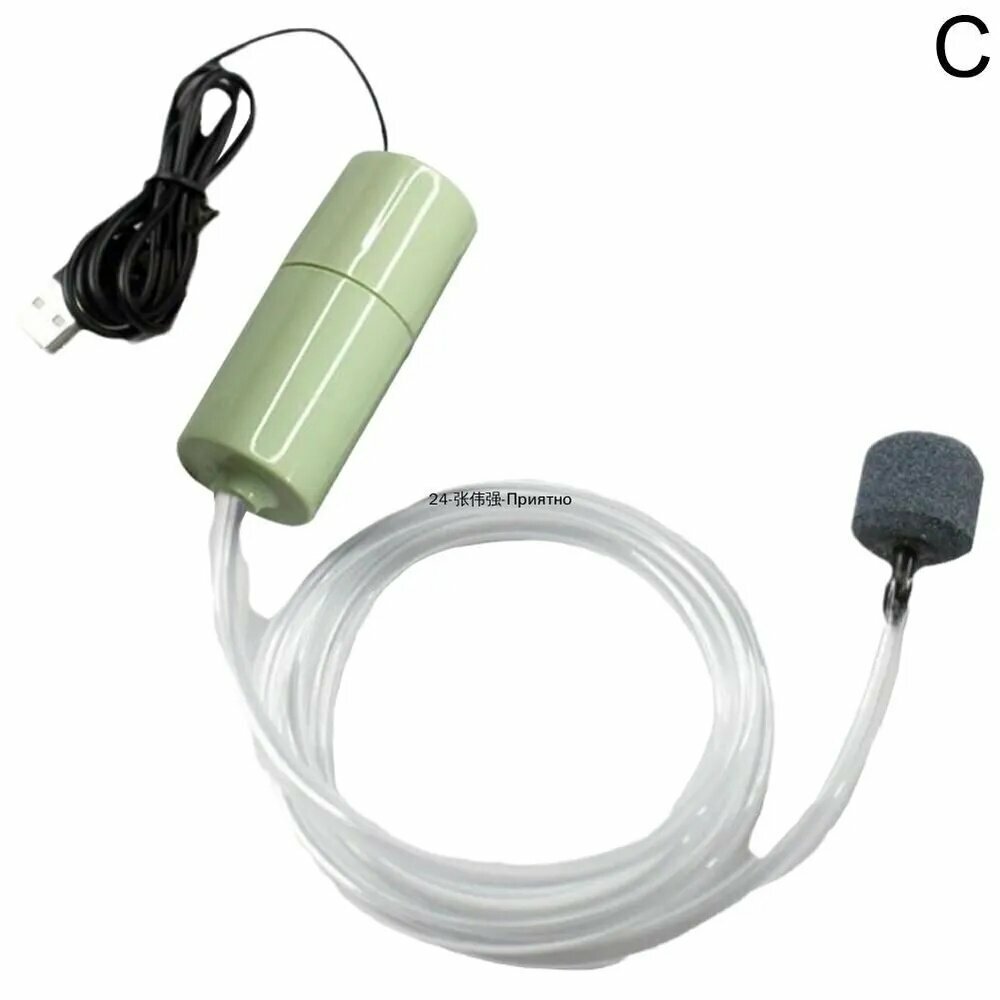 Портативный мини-USB аквариумная рыбка для резервуара, кислородный воздушный насос, гидропонный компрессор, аэратор с камнем, силиконом