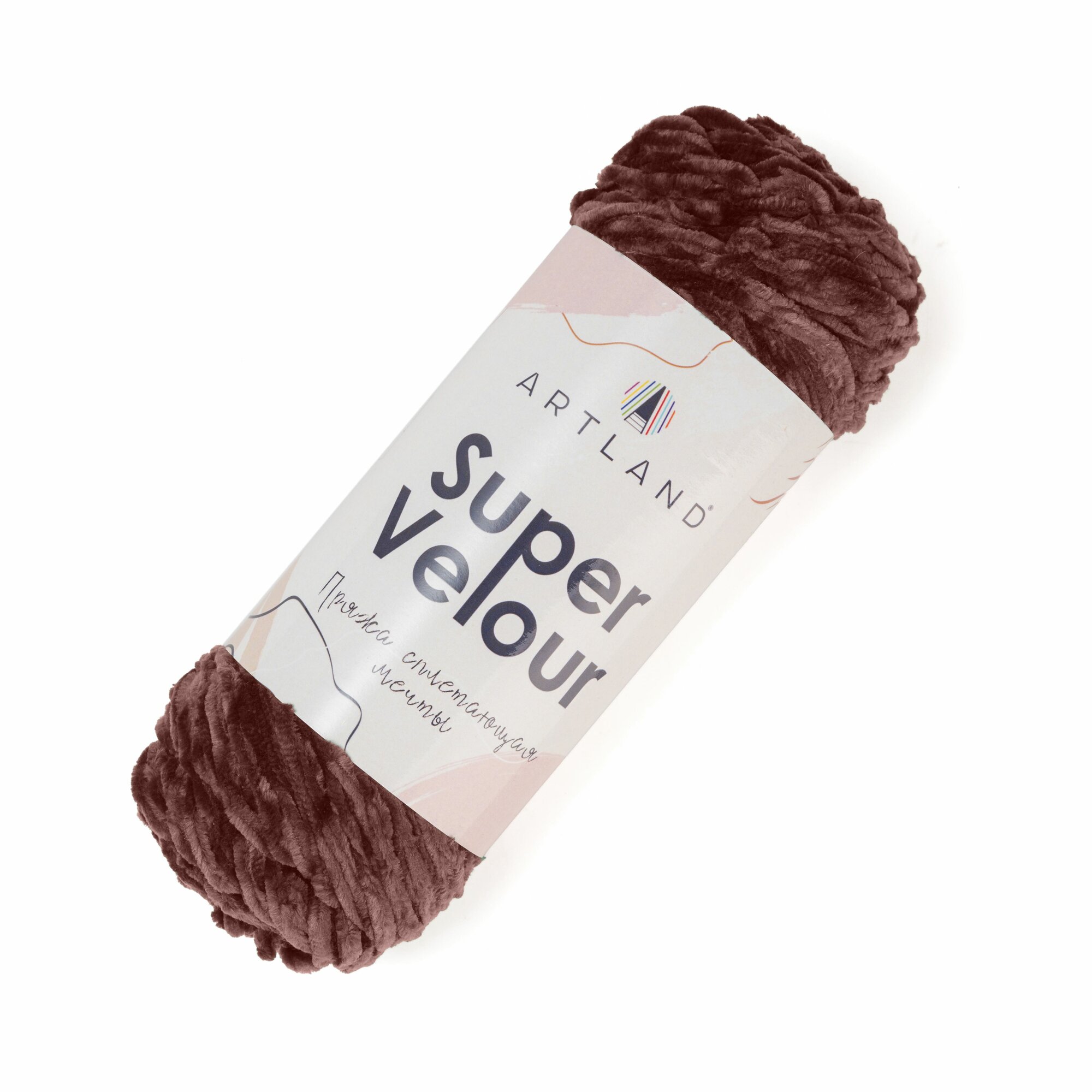Пряжа для вязания Super Velour Artland 4 мотка (120 м, 95 гр), цвет 31 шоколад