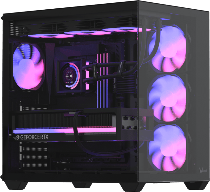 Корпус для компьютера FORMULA Crystal Z2 Black V2, Mid Tower, ATX