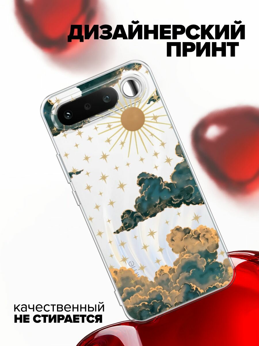 Силиконовый чехол на Realme 16 / Реалми 16 с принтом Звёздное небо арт — фото 1