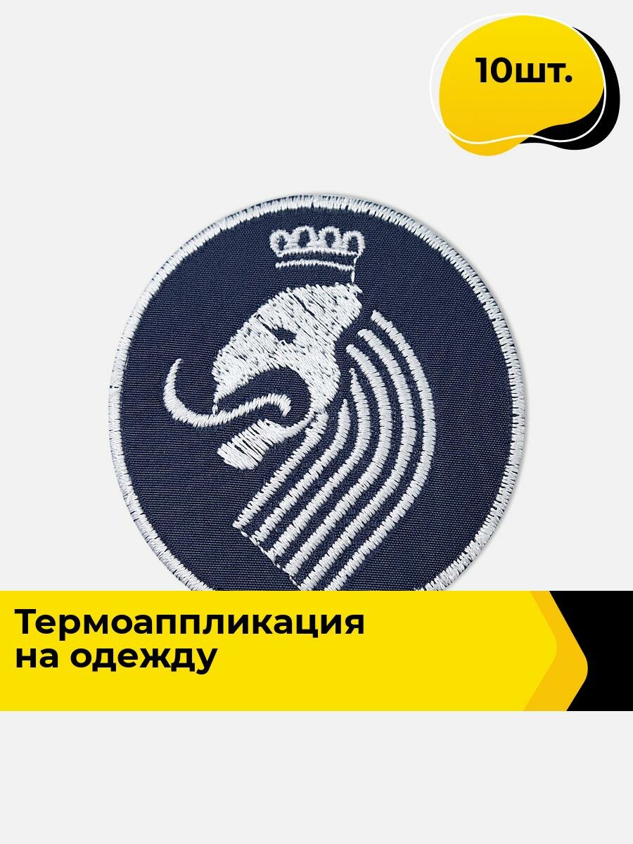 Термонаклейка для одежды, аппликация 5.9 см, 10 шт.