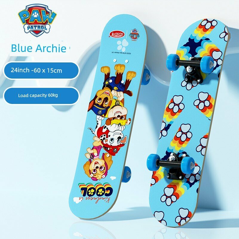 Paw Patrol 24-дюймовый скейтборд с двусторонним дизайном и профессиональными колесами для детей, синий, подходит для
