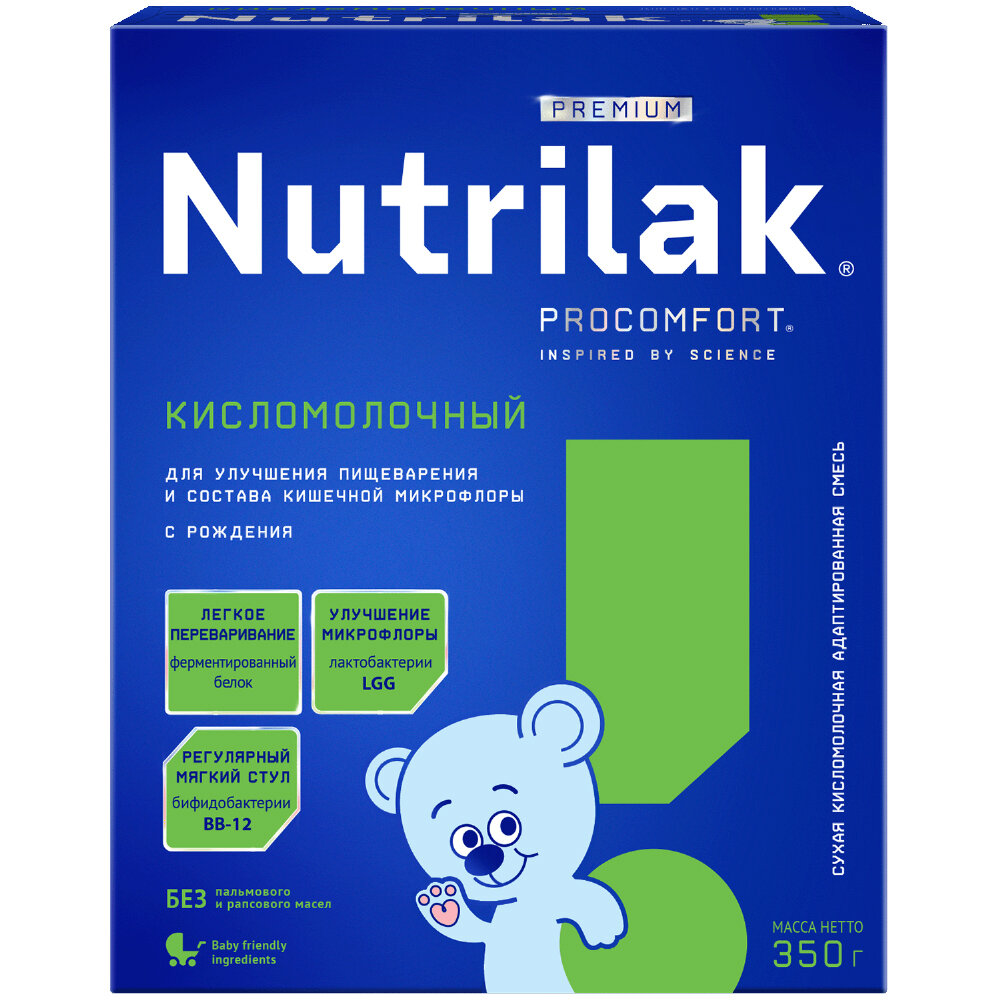 Nutrilak premium кисломолочный смесь сухая детская адаптированная с 0-12 мес 350г