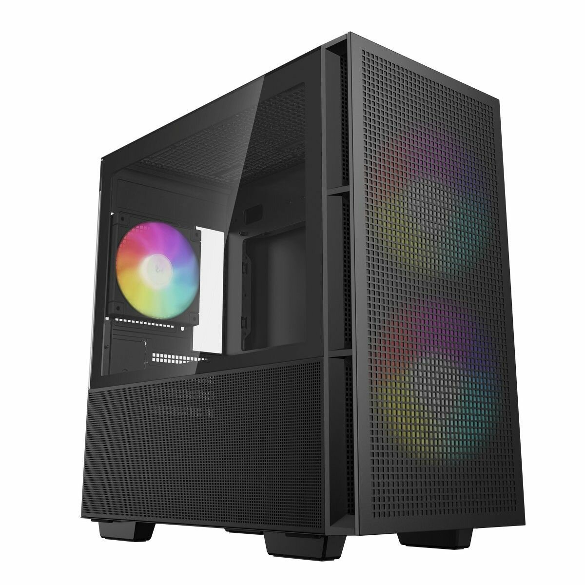 Корпус для ПК черный, игровой, m-ATX/Mini-ITX, Deepcool CH160, R-CH360-BKAPE3-G-1, закаленное стекло, без БП