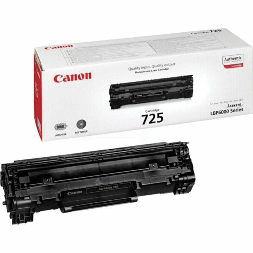 Картридж лазерный CANON (725) LBP6000/LBP6020/LBP6020B, оригинальный, ресурс 1600 стр, 3484B002, 360870