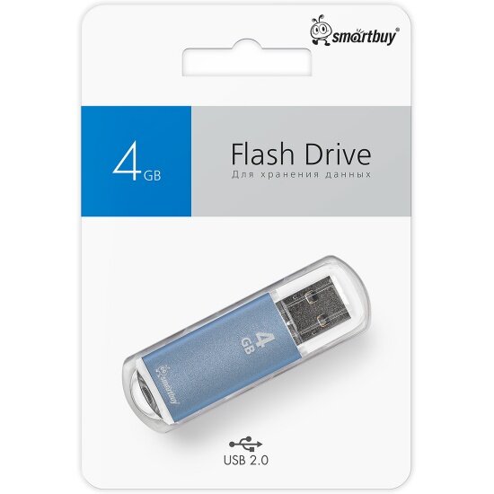 USB флешка Smartbuy V-Cut 4Gb USB 2.0 blue