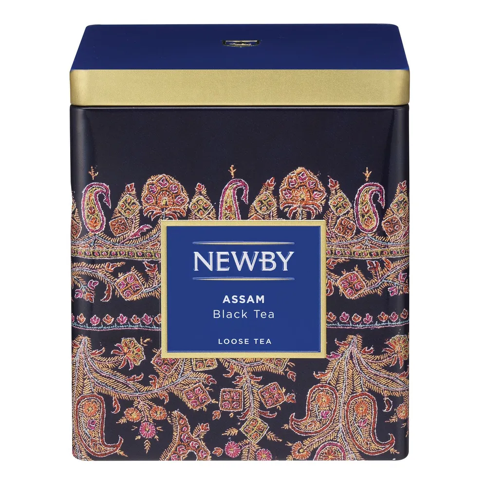 Чай чёрный среднелистовой Newby Ассам, железная банка, 125 грамм