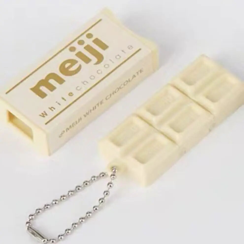 Имитационная фигурка шоколада Meiji от Bandai Белый, white Chocolate