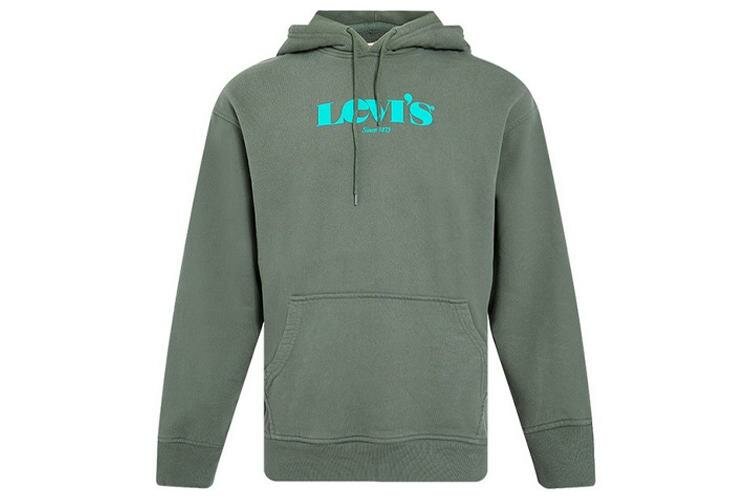 Толстовка Levi's Green Hooded Moderate Regular, 1 шт.