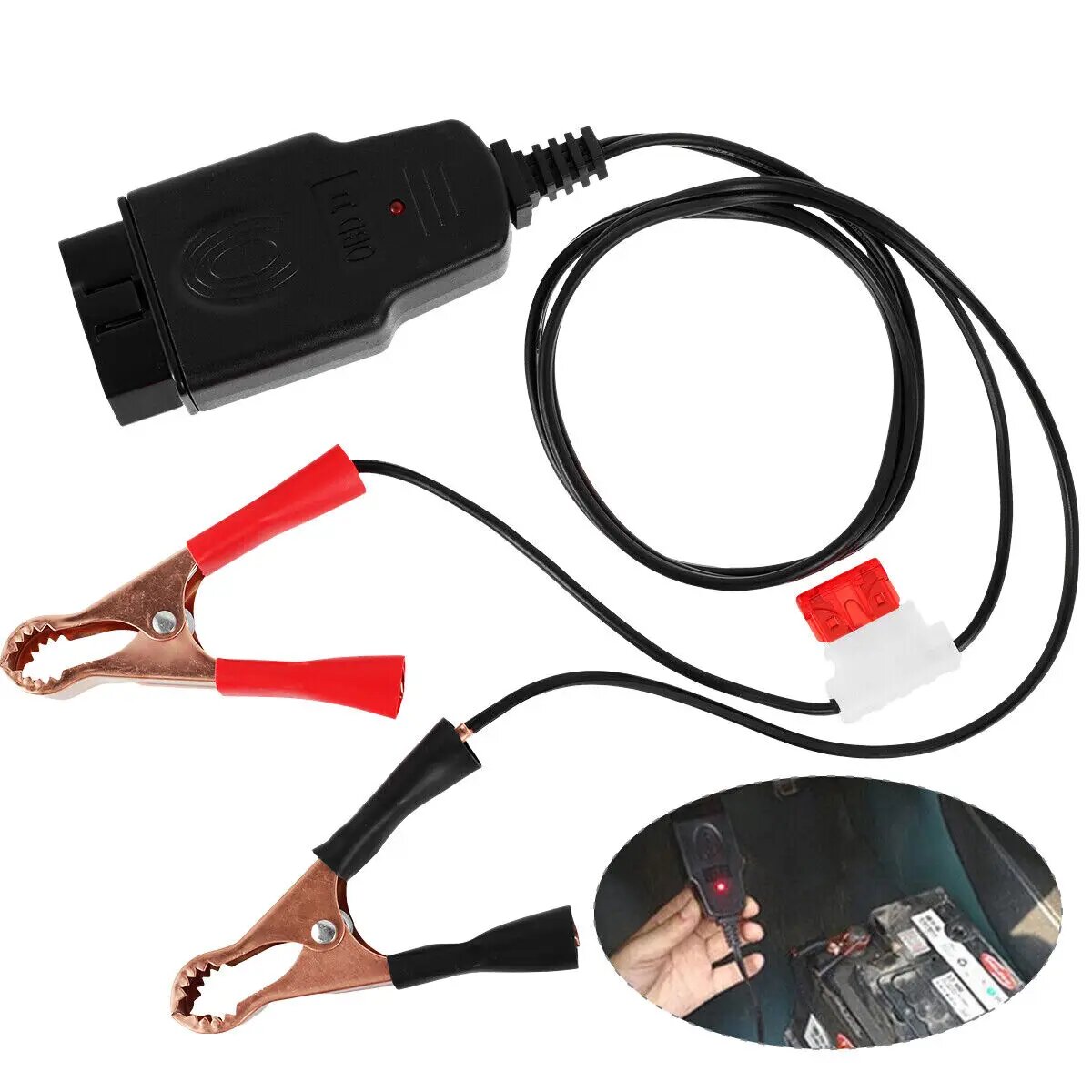 Тестер Автомобильных Аккумуляторов BM100 12В OBD2 С Кабелем 30А Для Диагностики И Замены АКБ