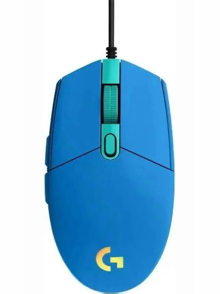Мышь Logitech G102 LightSync, синяя (910-005810) / Blue / универсальная