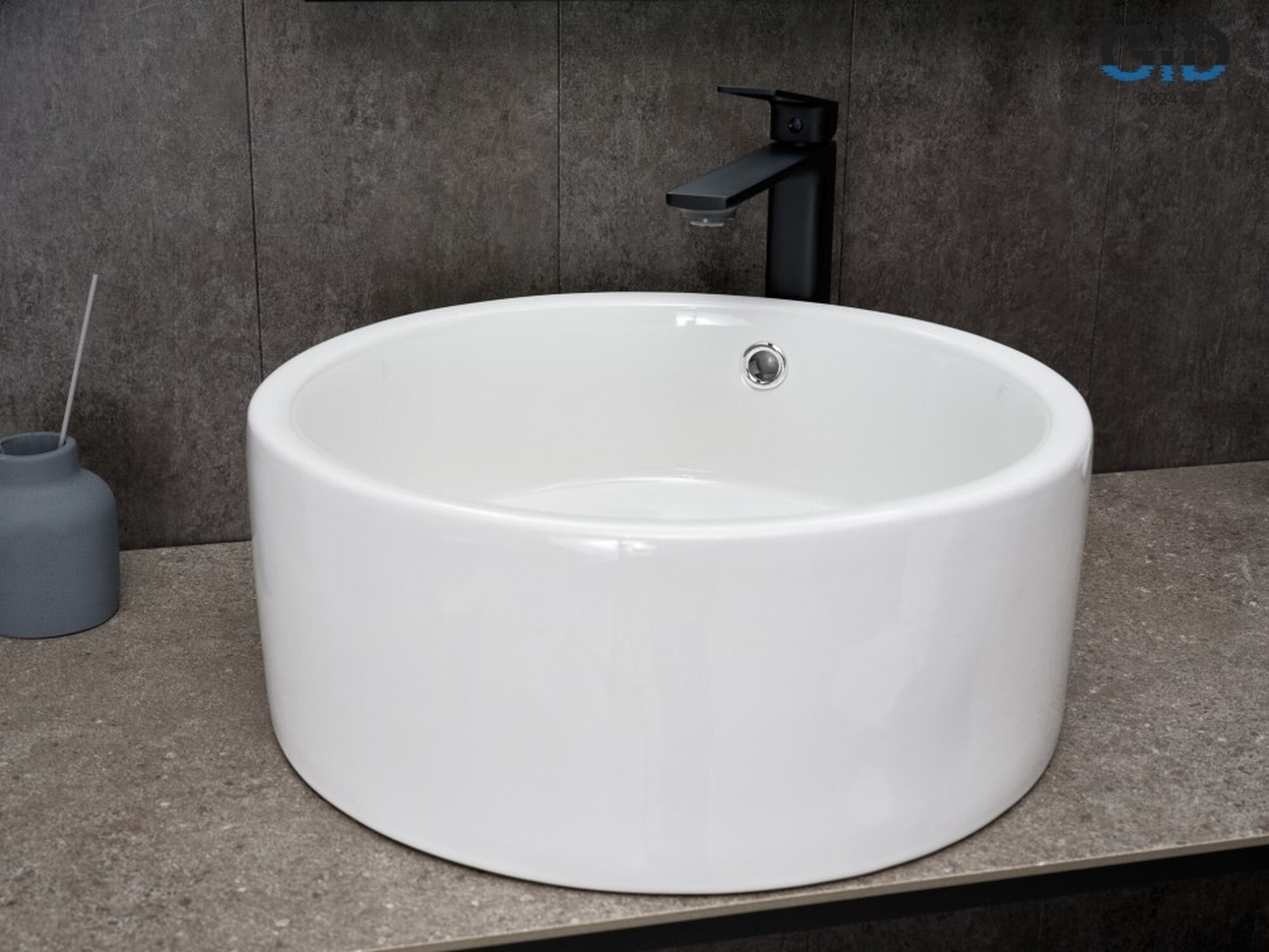 Раковина Gid N9130 51212, для ванной, накладная, цвет белый, 41.5x41.5x16.5