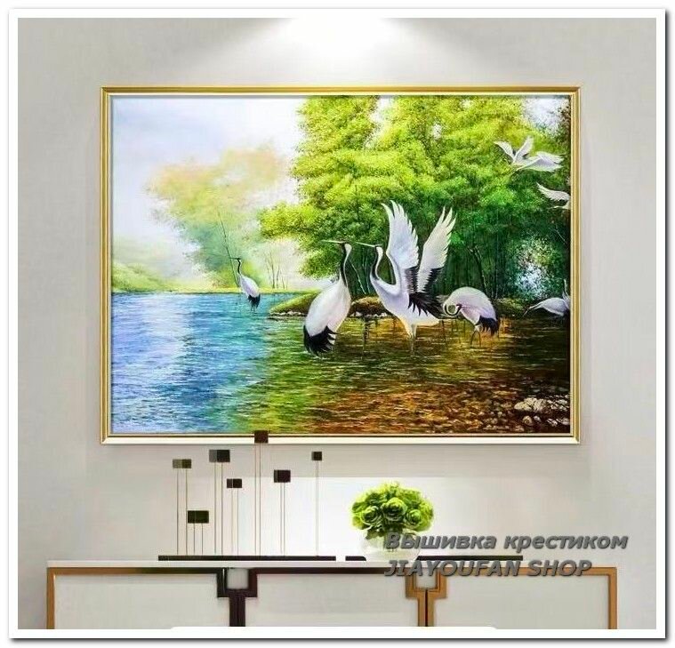 Набор для вышивания крестом, 14 Канiteй (14CT), канва 50x60 см, готовая вышивка 40x50 см