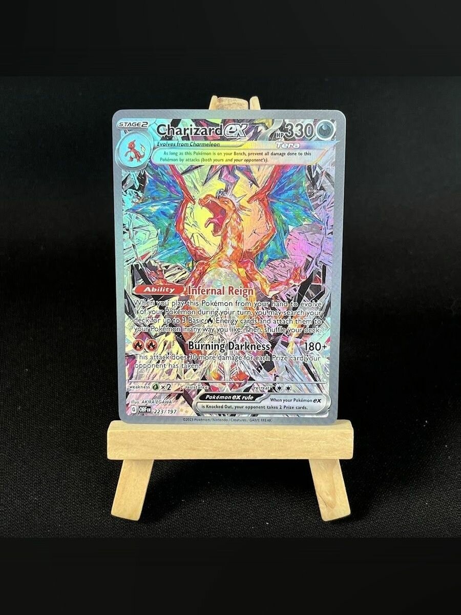 Pokmon TCG Коллекционные карты: 30+ видов Charizard (VMAX, VSTAR, ex, Shining), Blaines, Dark, Reshiram&Charizard. Защита в протекторах