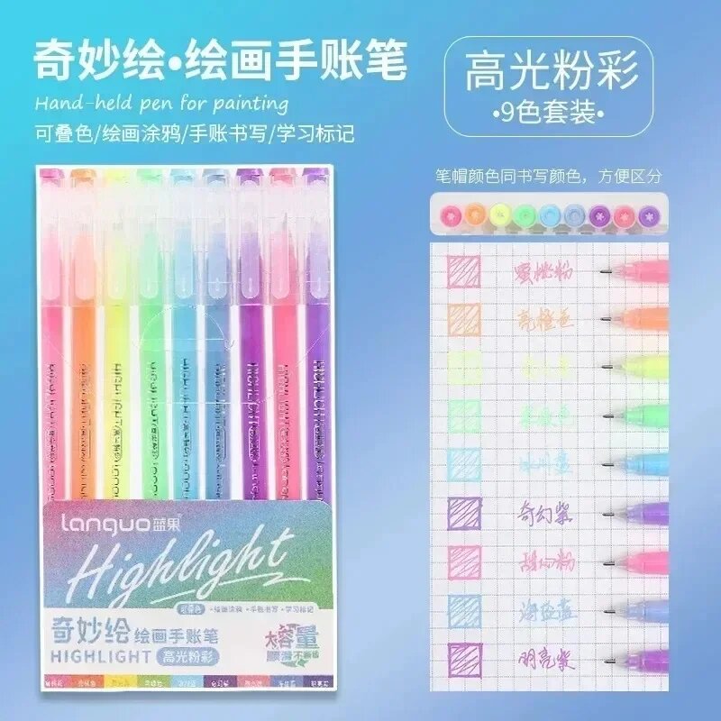 LANGUO Гелевые ручки 90 цветов 0.5mm-Highlight