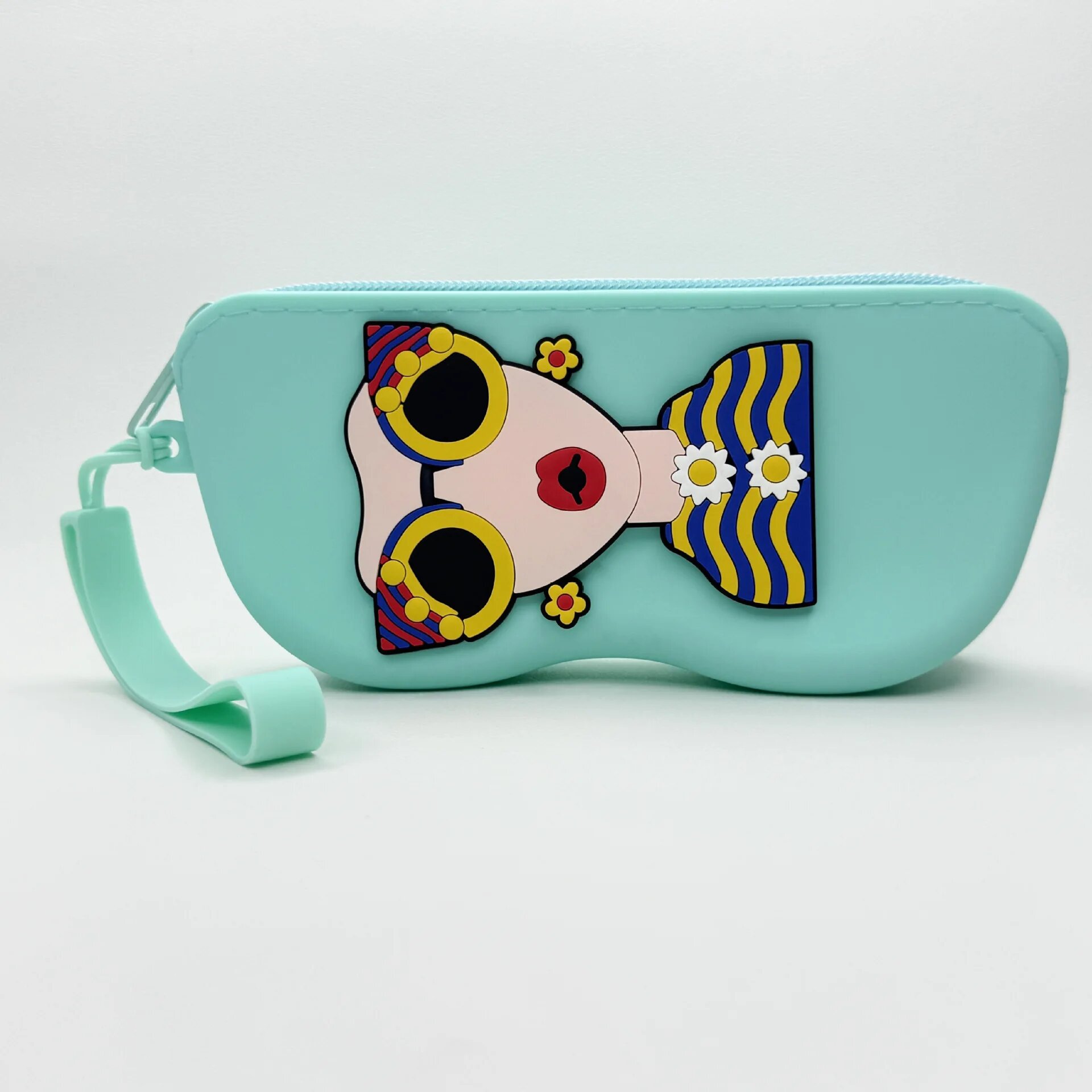 Чехол для очков Silicone Голубой, Light cyan