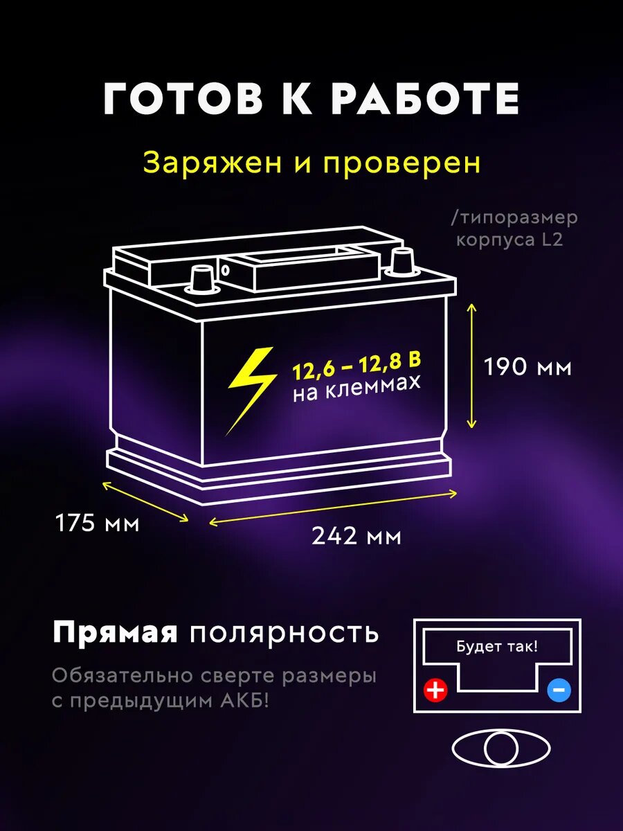 АКБ Switch Lite 60Ач п/п L2 — фото 1