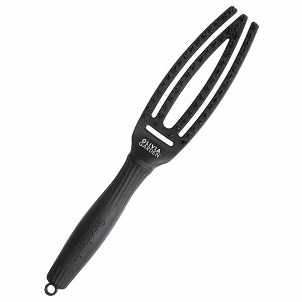 OLIVIA GARDEN Щетка для волос Olivia Garden Fingerbrush, Care Iconic Boar&Nylon Full, Black, размер- S ID1730