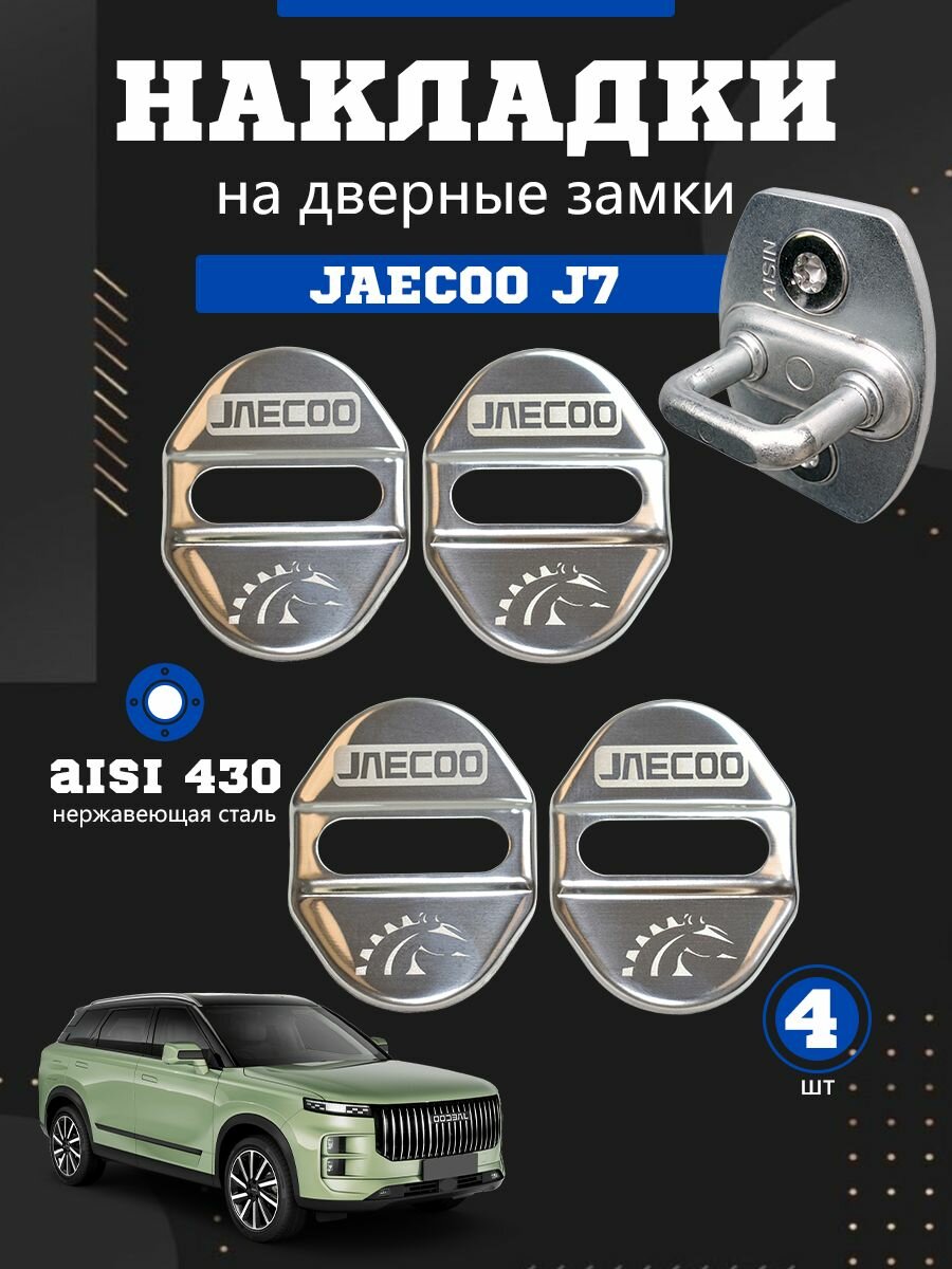Нaклaдки на петли замков дверей для Джейку Джей 7 / JAECOO J7 (2023-2026)