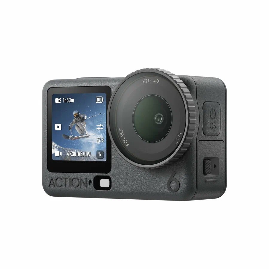 Кшн камера DJI Osmo Action 6 Standard Combo, IP68, OLED сенсорный дисплей, водонепроницаемость до 20 м